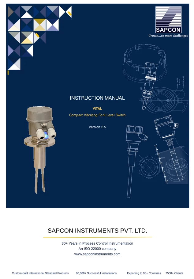 Vital- Vibrating Fork Level Switch for Solids